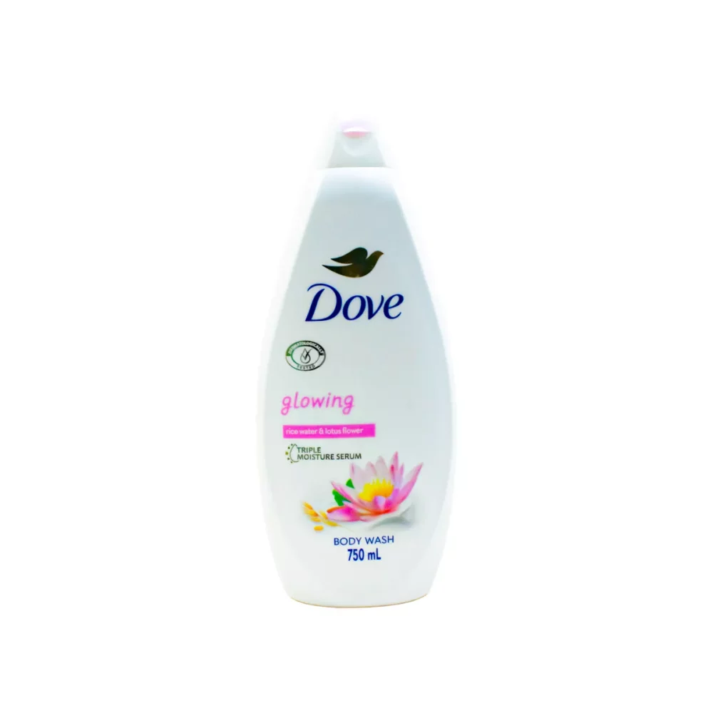 Dove Glowing Rice Water & Lotus Water Body Wash 750ml - Rhema Beauty Shop